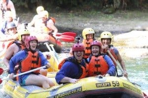 White Water Rotorua Rafting: Kaituna River 7 Meter Waterfall!