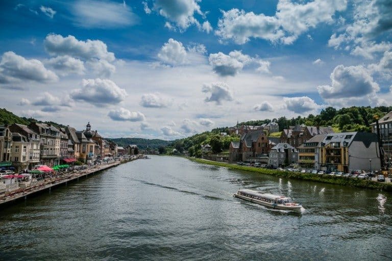 Biking from Namur to Dinant in Belgium